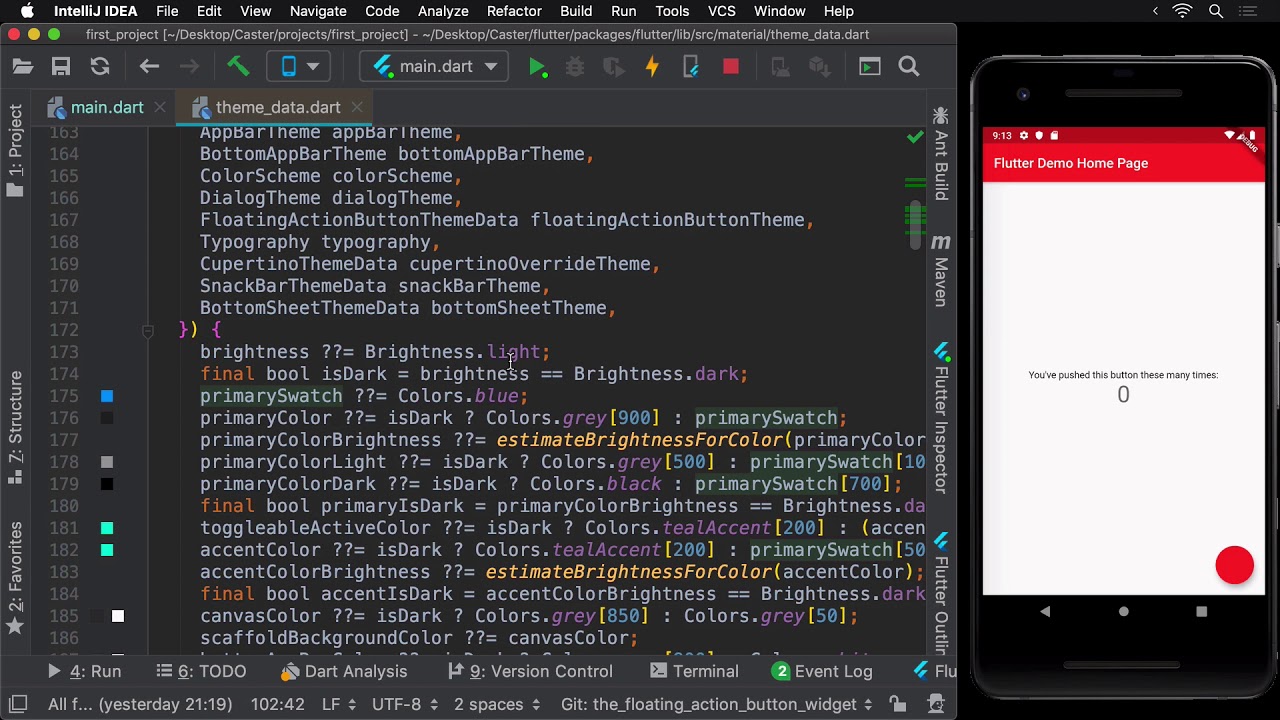 23 - The FloatingActionButton Widget