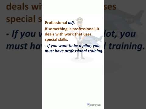 professional, meaning, definition, pronunciation & example