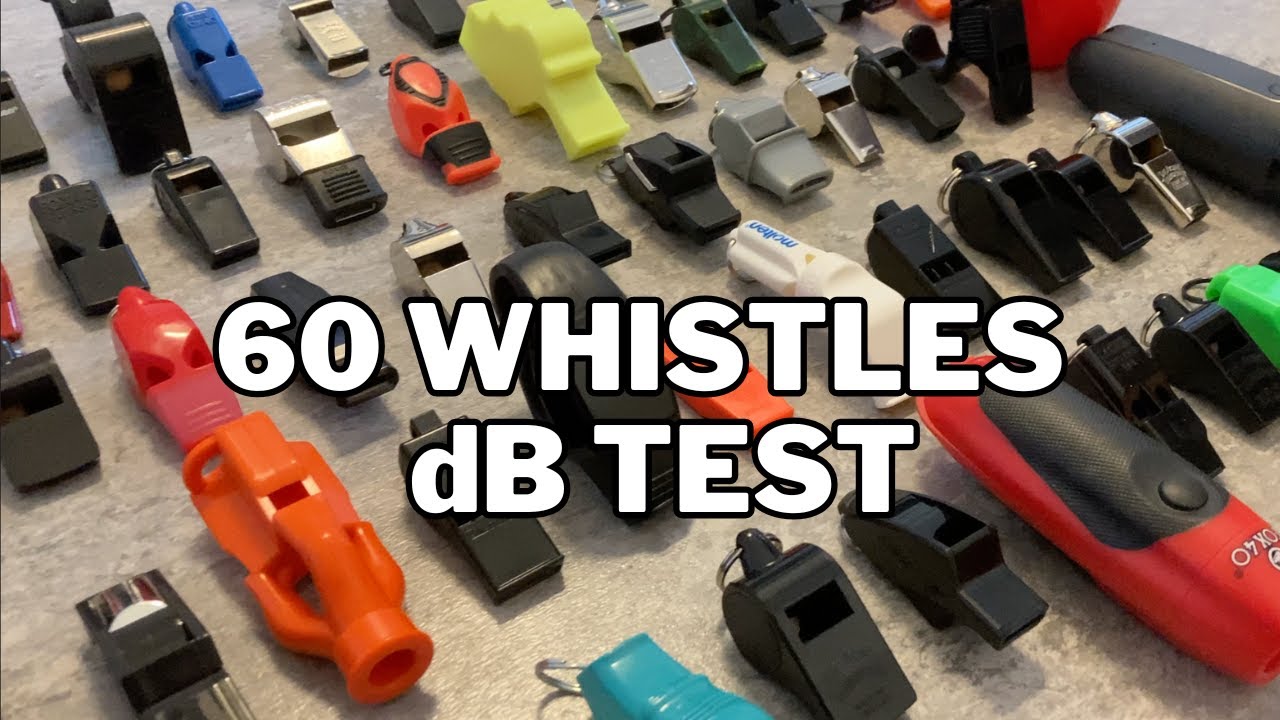 World's Biggest Referee Whistle Sound Test - Molten, Fox 40, Acme, HyperWhistle… dB Comparision