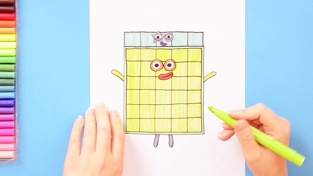 How to draw Numberblocks 35
