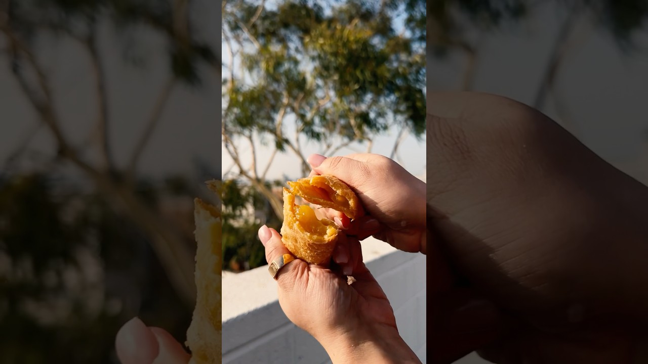 We all need a little peach mango pie in our lives. 😋🥧 #Jollibee #JollibeeUSA #PeachMangoPie #ASMR