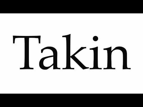 How to Pronounce Takin