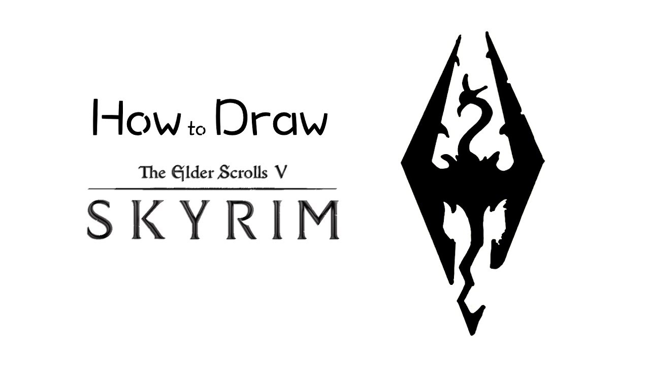 How to Draw the Skyrim Logo
