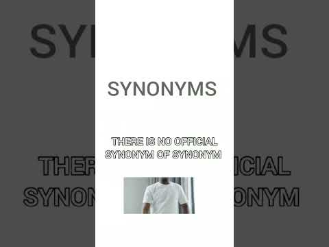 WHAT IS THE SYNONYM OF SYNONYM