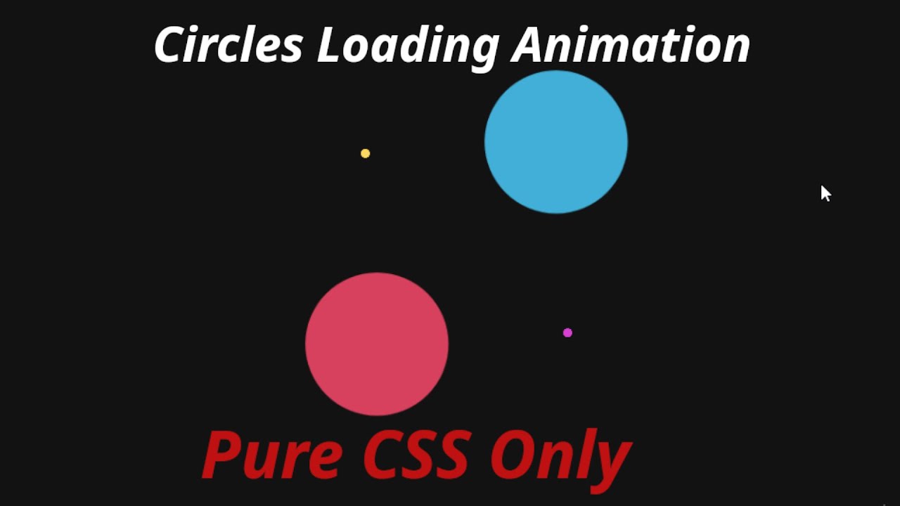 Circles Loader Animation | Pure CSS