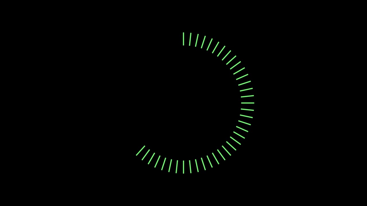 [4K] 15 Seconds Countdown Circle Ticker Only - Black Background