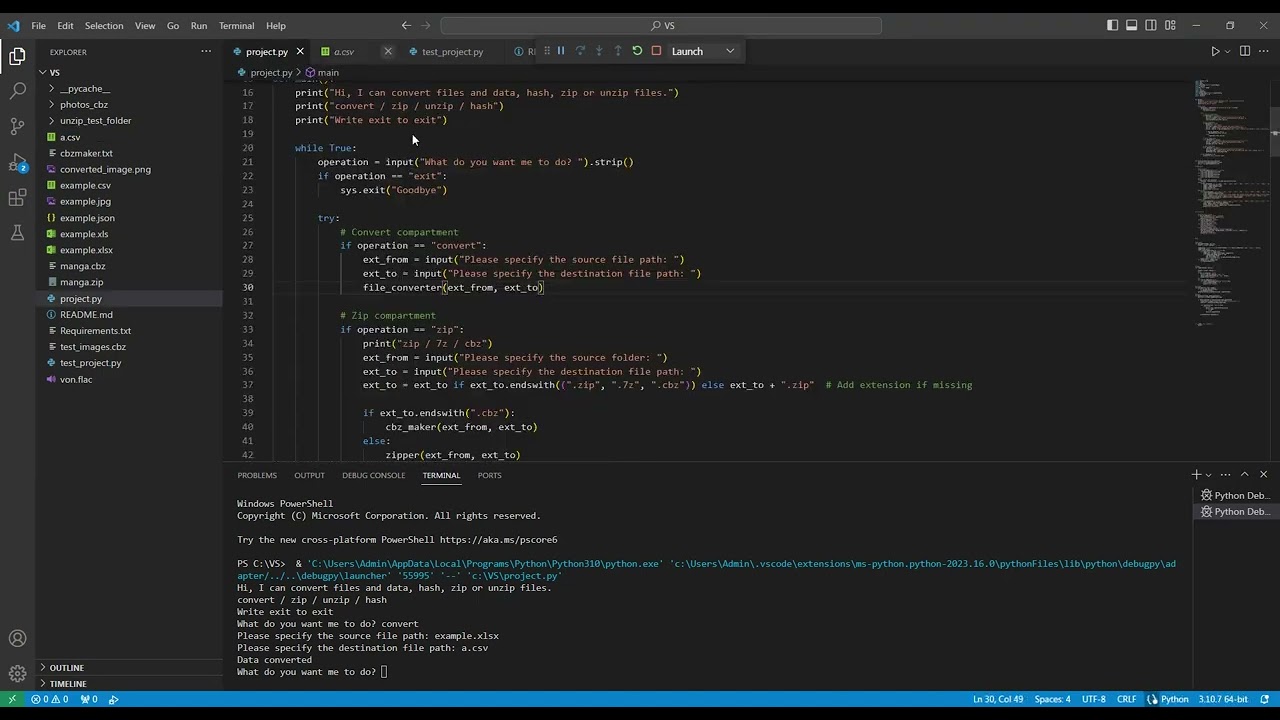 CS50 Python Final Solution - Convertus