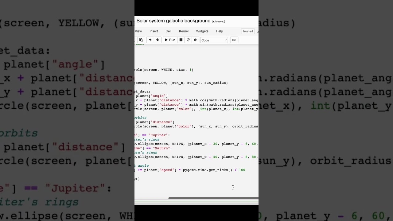 Making Solar System using Python Pygame