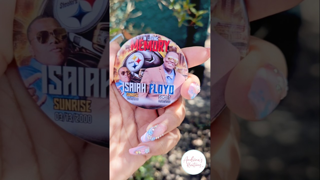 working on memorial pins