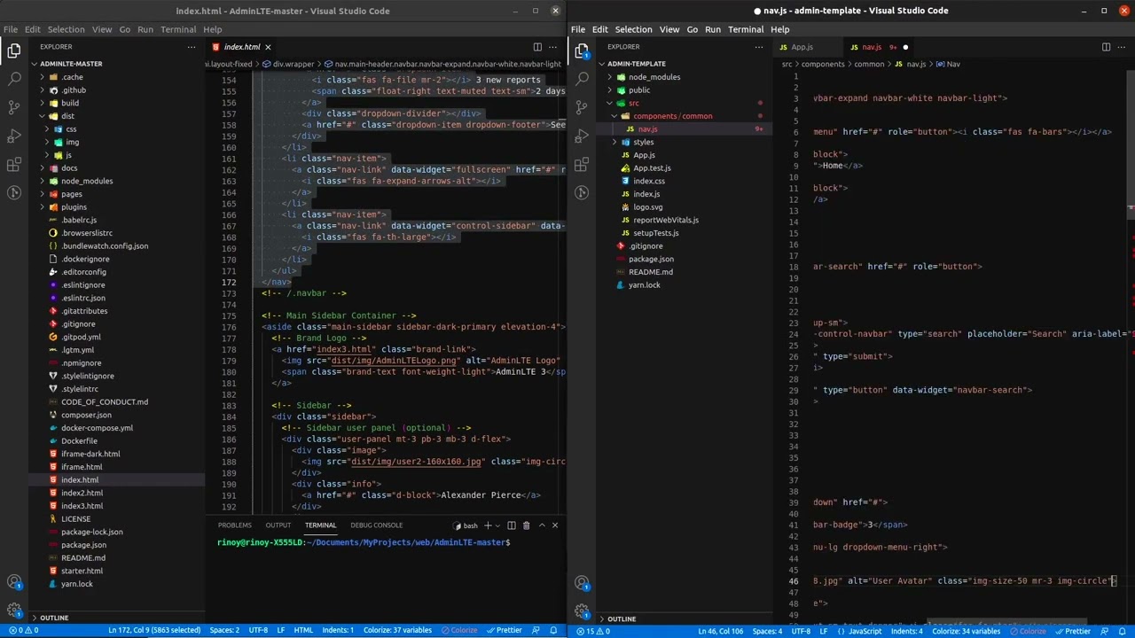 Create admin template with React.js - Part 2