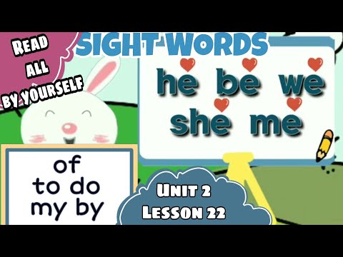 (Longer Video) Sight Words "of, to, do, he, be, we, she, me, my, by" | Word List from 11-35