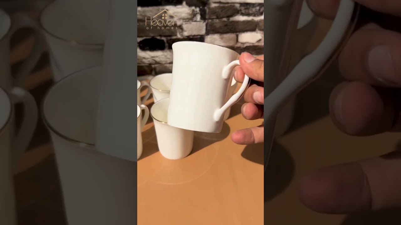 Set of 6 Bone China Mugs 225ml                   #bonechinamugs #onlineshopping #heavenofhomes