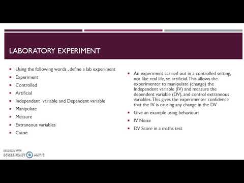 Let's revise experiments for Eduqas Psychology A Level