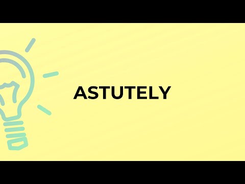 What is the meaning of the word ASTUTELY?
