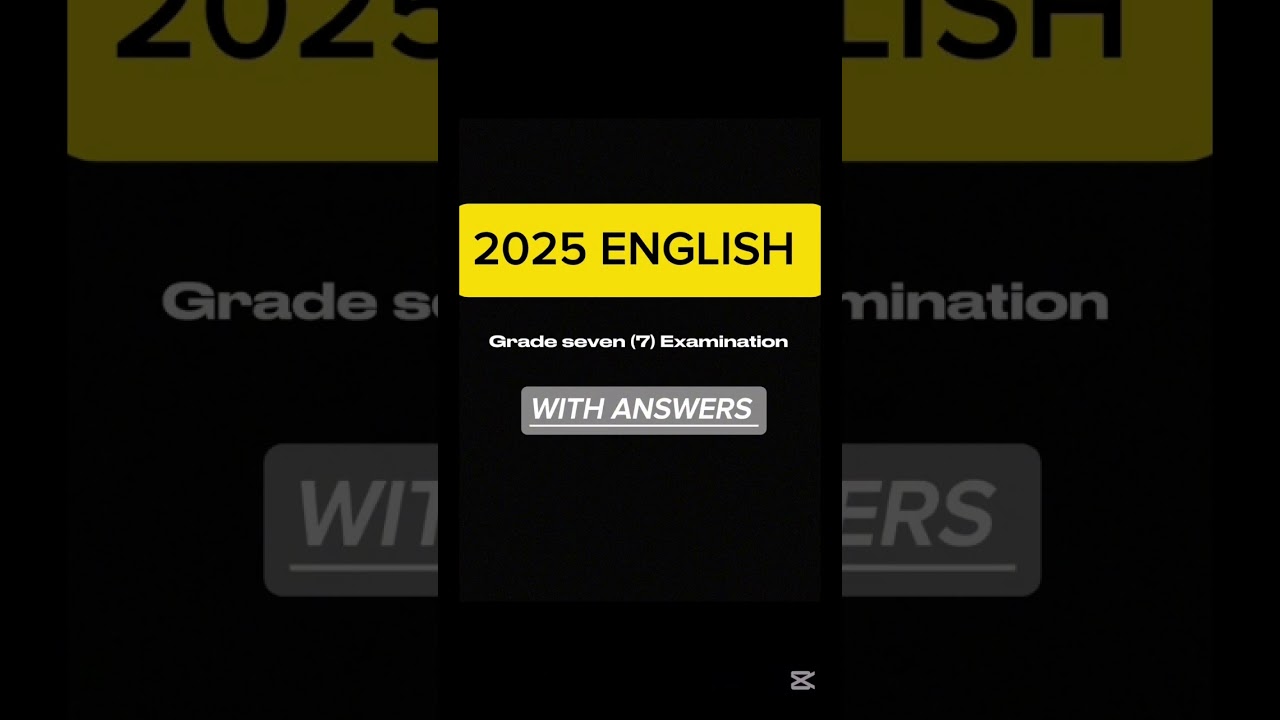 2025 ENGLISH Grade 7 past paper with worked ANSWERS #exam #2025 #2026 #school #english #zambia