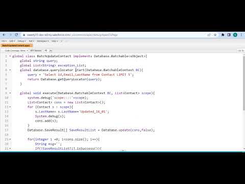 Batch Apex 2 || how to create Batch class || how to Invoke a Batch Class