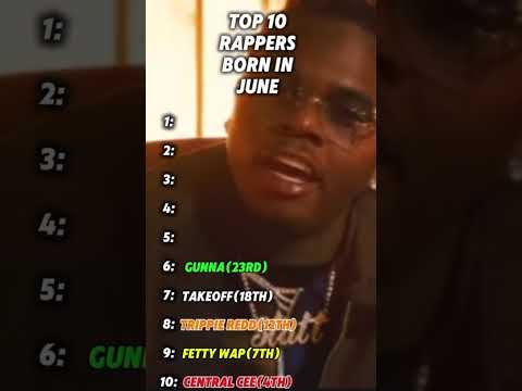 Top 10 Rappers born in June #rap #hiphop #june