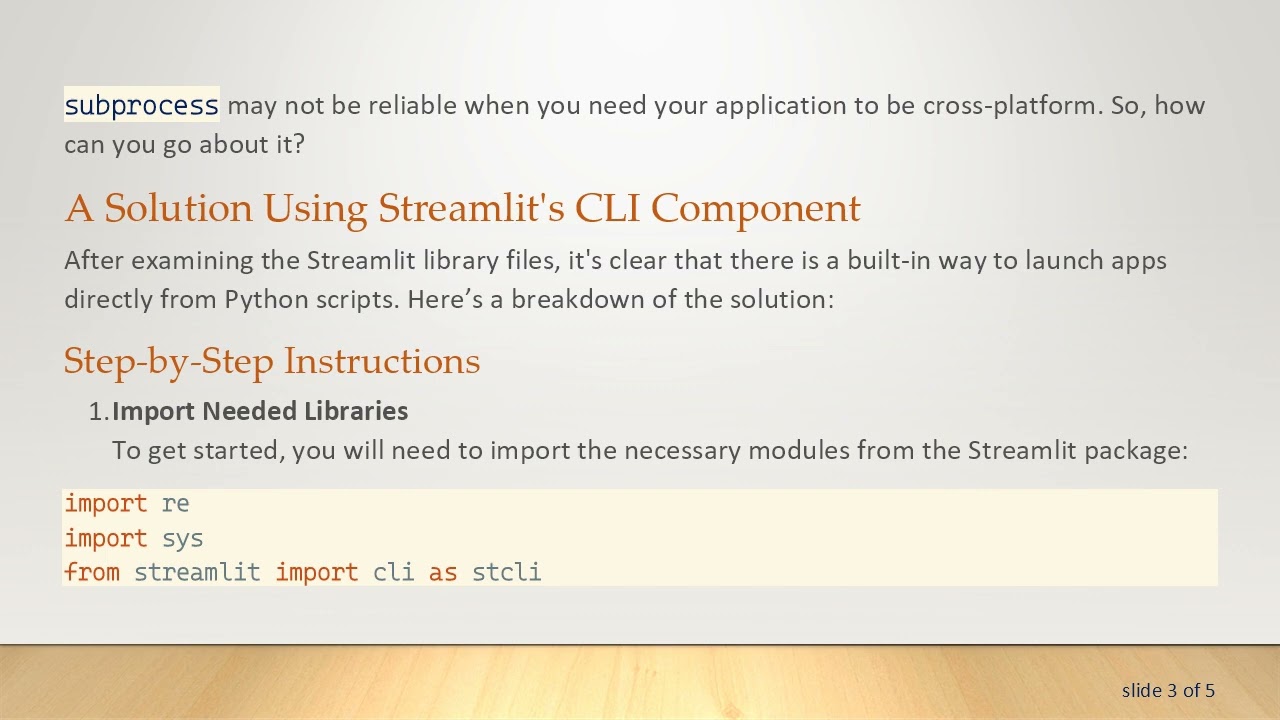 How to Run a Streamlit App from Within a Python Script