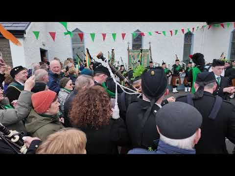 Playing at Pollagh Church on St Patrick’s Day 2025 – Dooagh Pipe Band