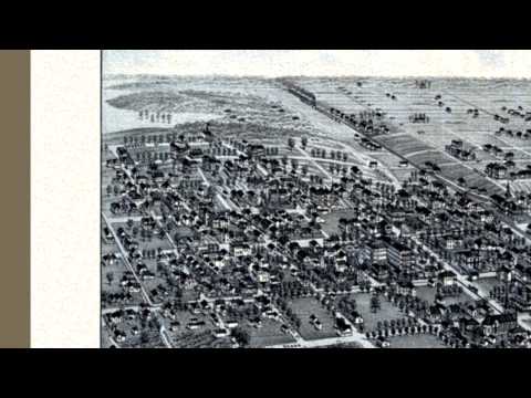 Pensacola Florida 1885 Panoramic Bird's Eye View Map 7238