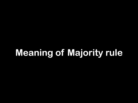 What is the Meaning of Majority rule | Majority rule Meaning with Example