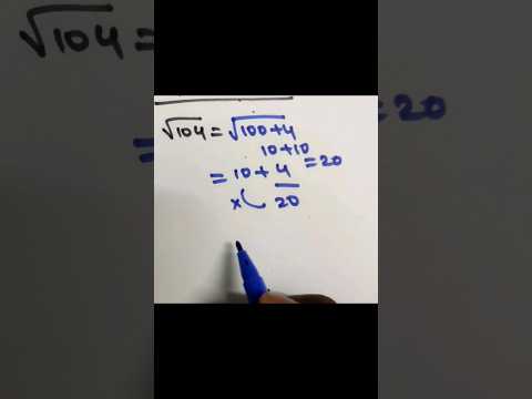 Best tricks (square root of 104) #squareroot #student #educacao #mathmagic