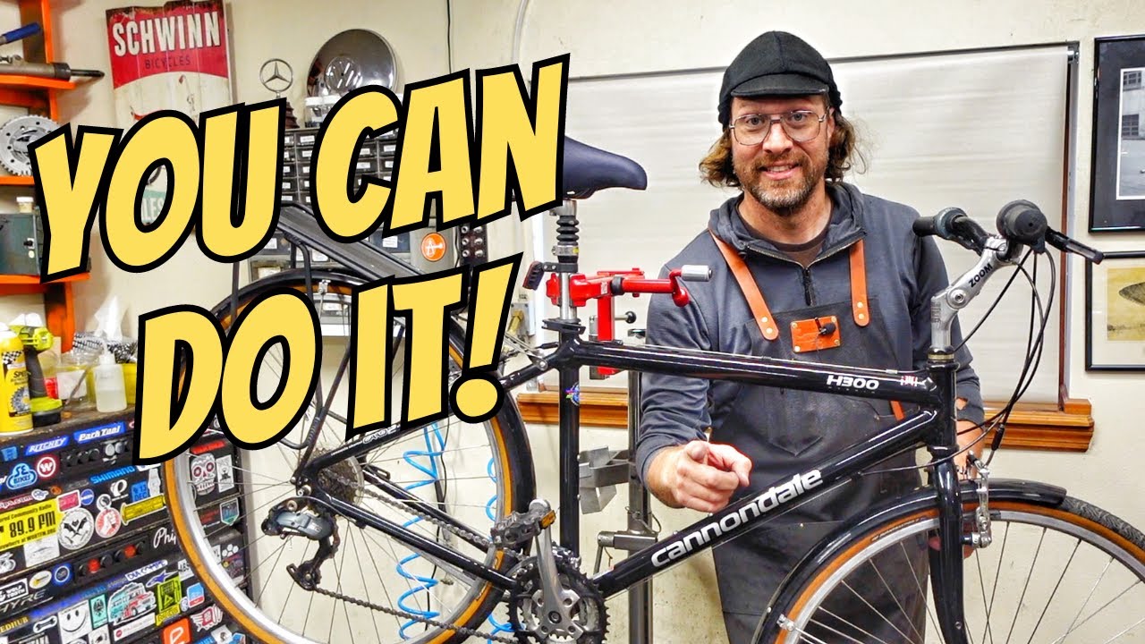 Basic Bicycle Tuneup ANYONE can do at home! Cannondale hybrid revival!
