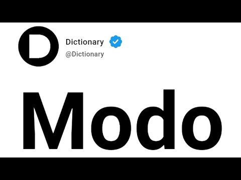 Modo Meaning In English