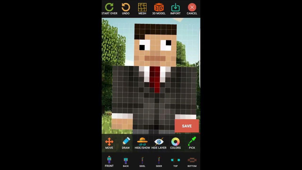 Custom Skin Creator for Minecraft Android App Walkthrough