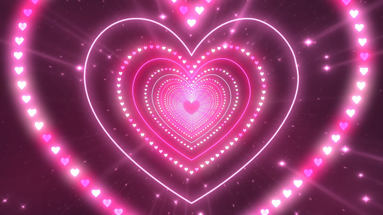 Pink Background💖Love Heart Tunnel Background│Room Lighting Background│Background Lights