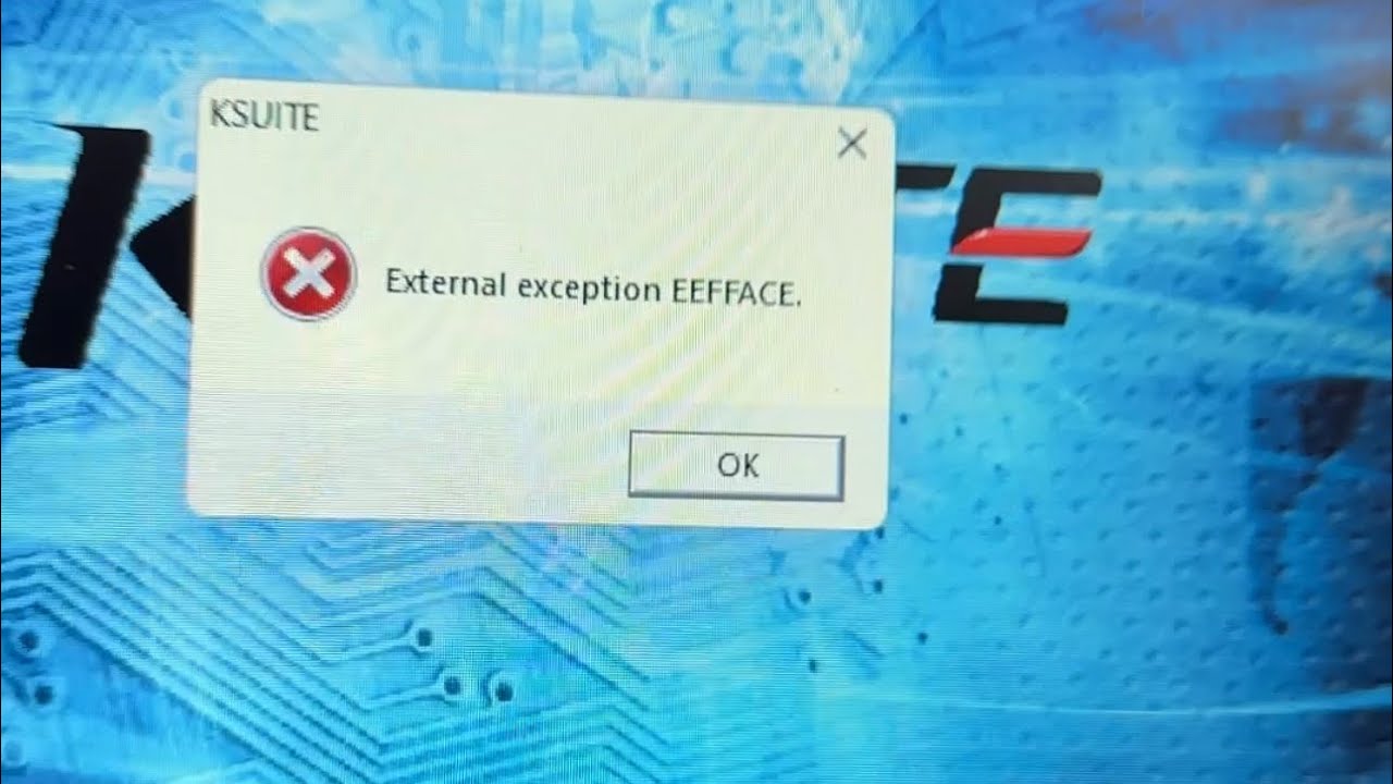 Ktag External exception EEFFACE error fix. Just change the software 😏