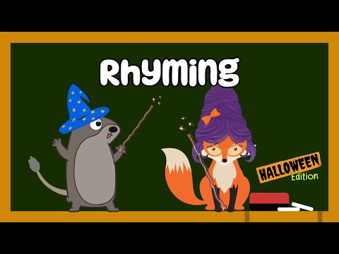 Rhyme Words with "Witch" & "Bat" I Learning For Kids I Halloween Edition