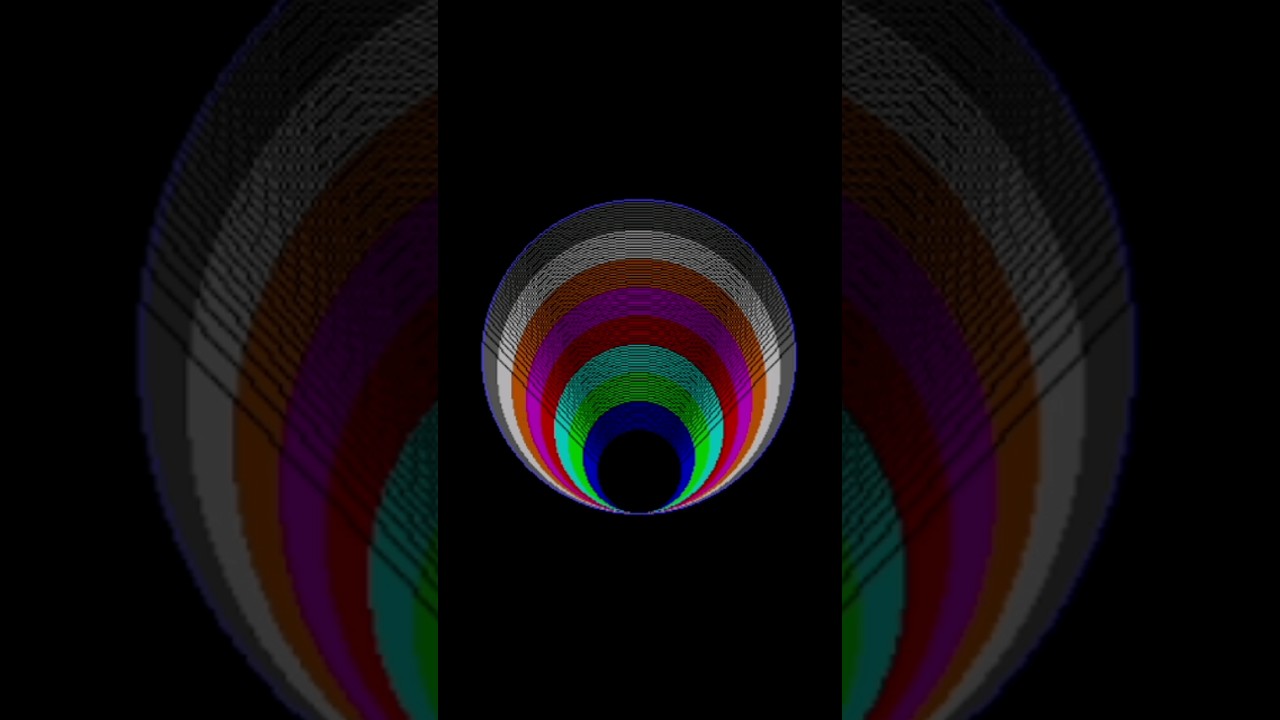 A Graphical circle make with C programming in Turbo C++ || Programming || Sankar Ki Tech #shorts