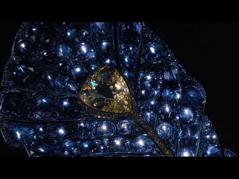 2019 Black Label Masterpiece III & IV Royal Blue Feather Brooches