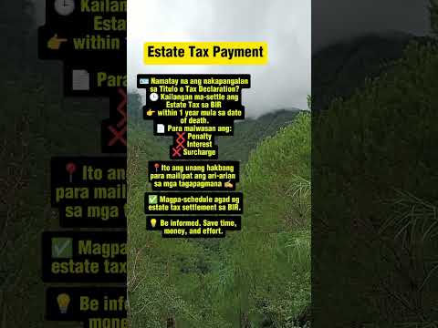 Estate Tax Payment #estatetax