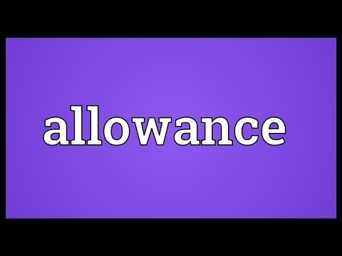 Allowance Meaning