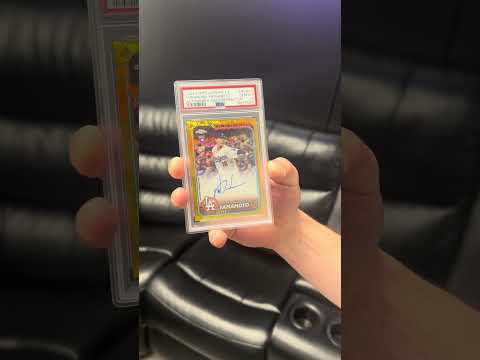 2024 Topps Chrome Logofractor Yamamoto Gold Refractor Auto /50 PSA 10π