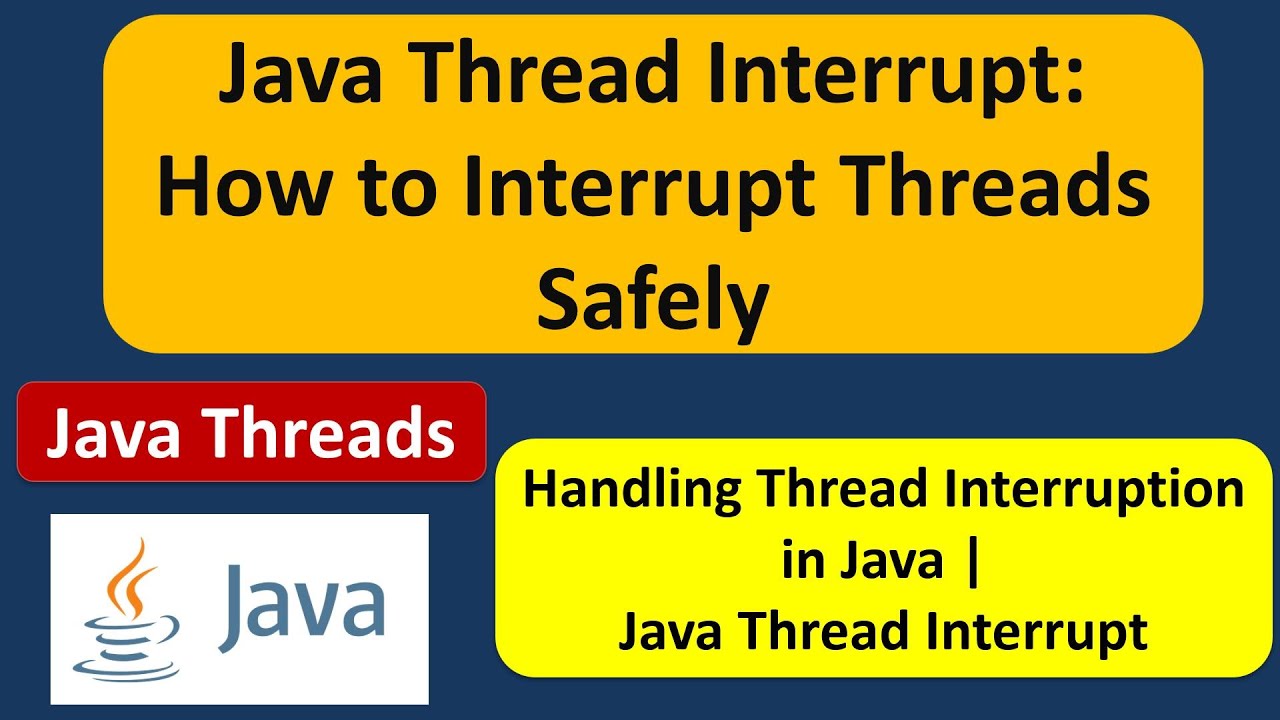 Java Thread Interrupt: How to Interrupt Threads Safely | Java Threads