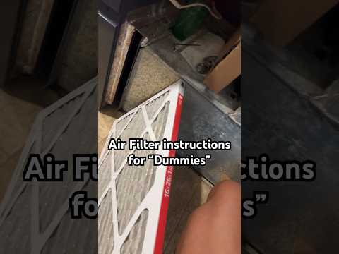 Air filter Instructions for “Dummies “ #airfilter #hvac #furnace