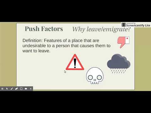 Geography Notes 2: Migration-Push and Pull Factors
