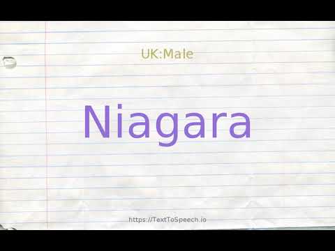 How to pronounce niagara