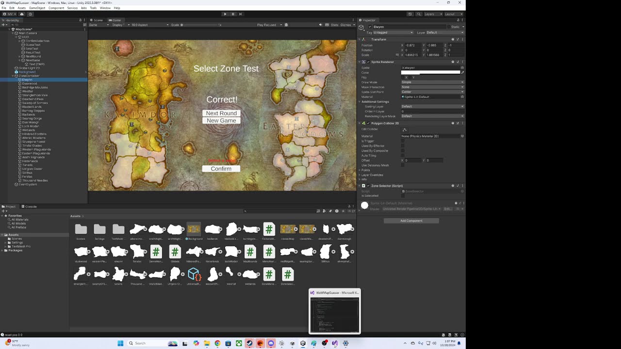 How to implement a mouse over highlight effect in Unity 2D