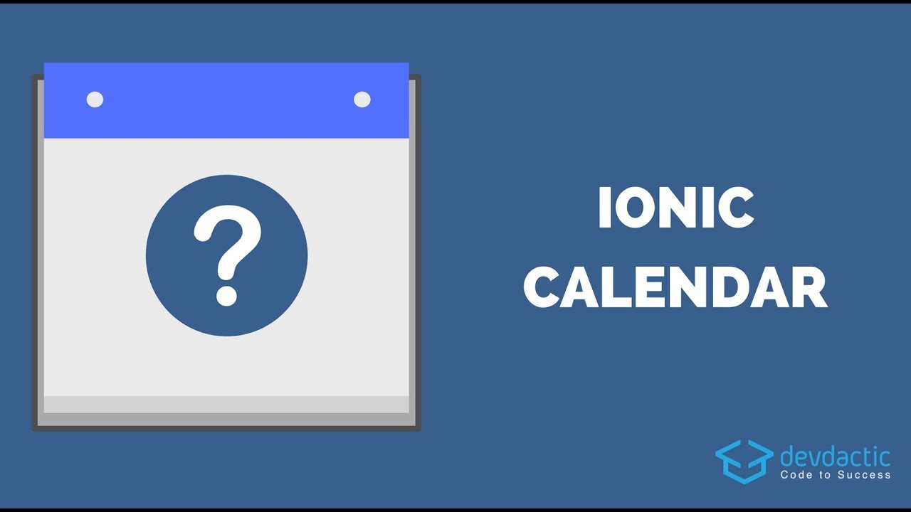 Building a Calendar for Ionic With Angular Calendar