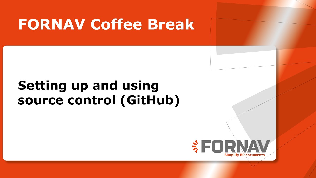 Setting up and using source control (GitHub)