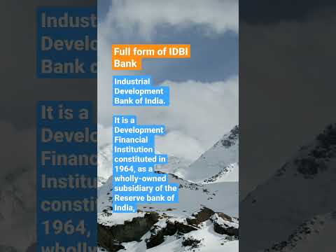 full form of IDBI bank . like and subscribe for more videos