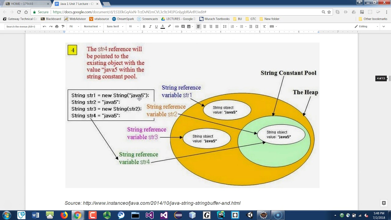 Java - Characters, Strings, StringBuffer, StringBuilder (Lecture, SU2018)