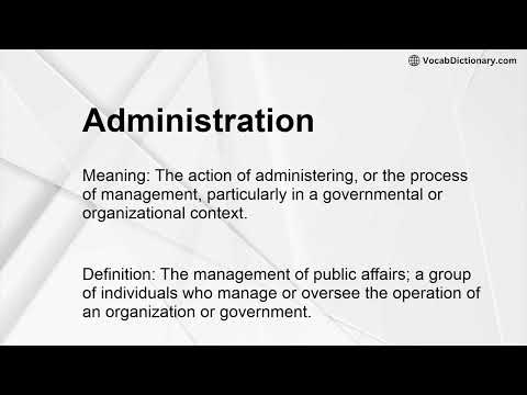 Administration Meaning