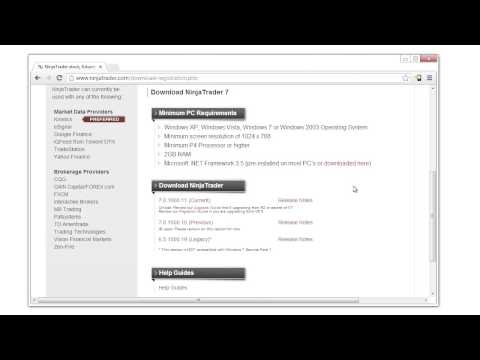 Downloading and Installing NinjaTrader 7