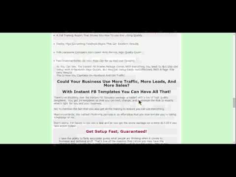 Instant FB IFrame Templates Package WITH Training !
