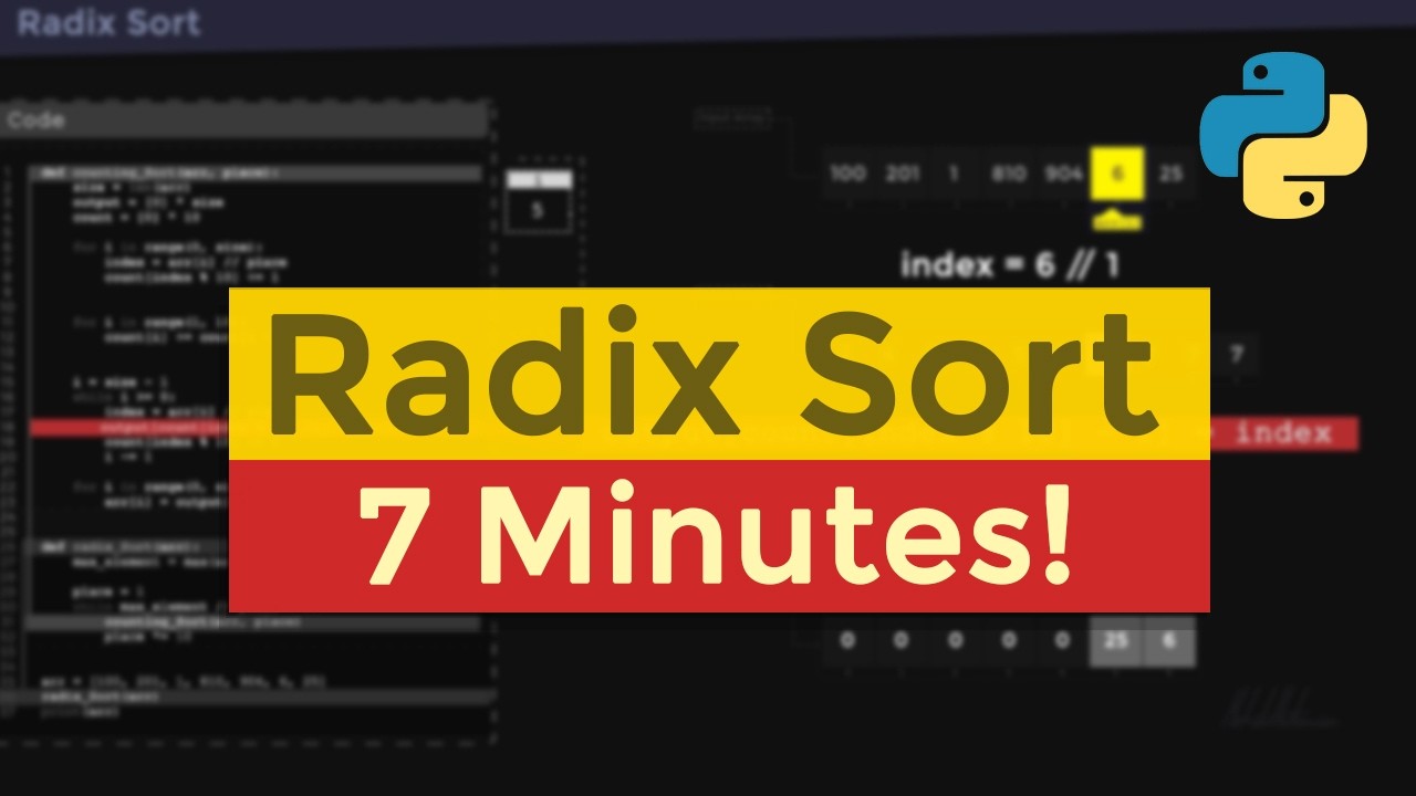 Super Easy Radix Sort in Python: Step-by-Step Visualisation